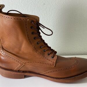 J.D.Fisk | Shoes | New Leather Jd Fisk Brogue Wingtip Boots Lace Up ...